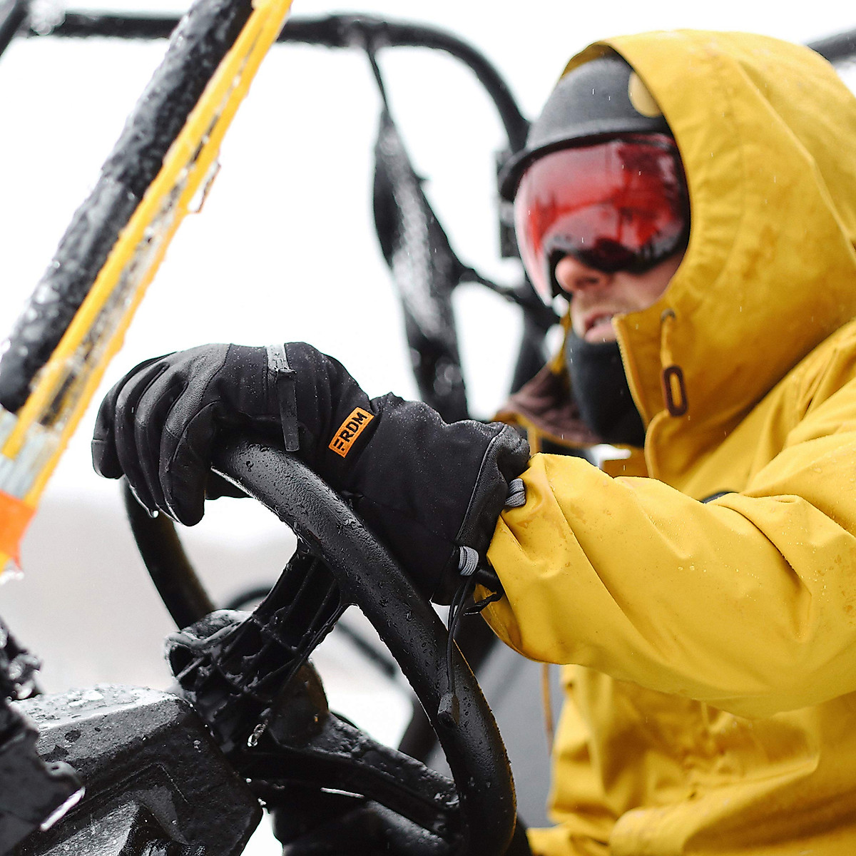 FRDM Clutch Snow Gloves Waterproof Windproof Leather Convertible Snow Sports Ski Snowboard Snowmobile, for Men & Women