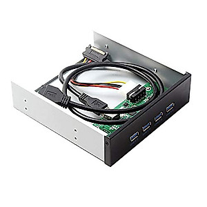 Xiwai USB 3.0 HUB 4 Ports Front Panel to Motherboard 20Pin Connector Cable for 5.25" CD-ROM Bay