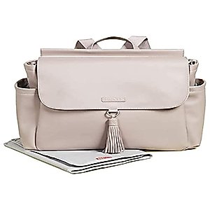 Skip Hop Diaper Bag Backpack: Greenwich Convertible Multi-Function Baby Travel Bag with Changing Pad and Stroller Straps, Vegan Leather, Portobello