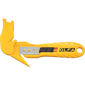 OLFA Concealed Blade Safety Utility Knife (SK-10) - Multi-Purpose Safety Cutter w/Concealed Blade, Tape Splitter, & Non Slip Ergonomic Handle, Replacement Blades: OLFA SKB-10 Safety Blades