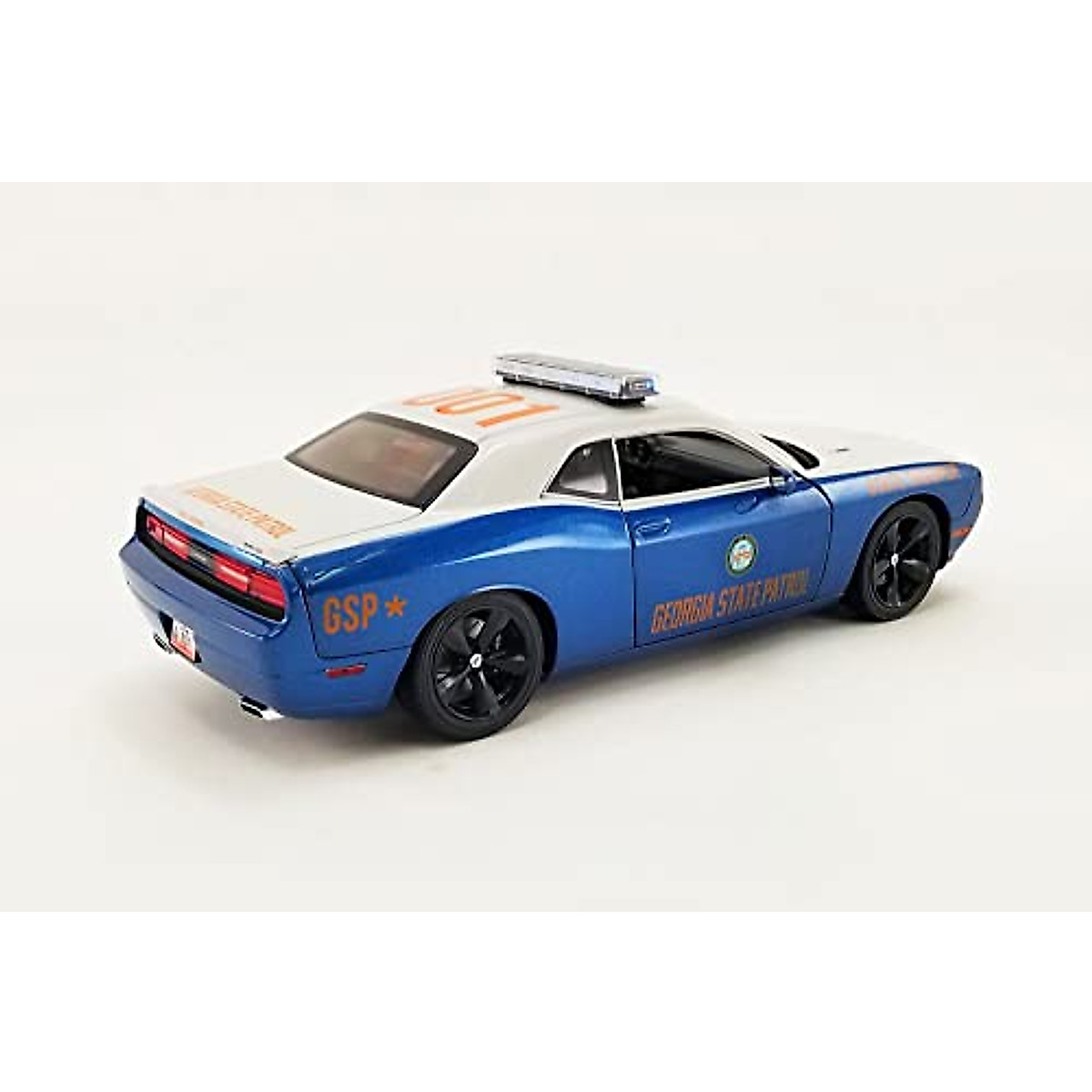ModelToyCars 2010 Dodge Challenger SRT8, Blue and White - Acme A1806018 - 1/18 Scale Diecast Model Toy Car