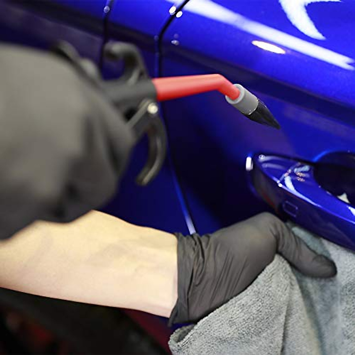 SGCB Pro Air Pressure Blow Gun, 230 Max PSI High Power Air Nozzle Blow Gun Adjustable Air Flow Trigger Angle Ben Jet Nozzle Rubber Tip 1/4" Air Inlet Adapt To Air Compressor For Car Clean Care Detail