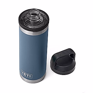 YETI Rambler 18 oz Bottle, Vacuum Insulated, Stainless Steel with Chug Cap, Nordic Blue