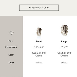 LAWA Cascading Wave Candle - Large Beautiful Handmade Pillar Scented Soy Wax Candle Elegant Bubble Aesthetic Candle Housewarming Gift Home Room Shelf Decor Idea White (Small)