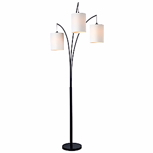 Kenroy Home 32849BL Leah Arc Floor Lamp, 60W, Black