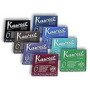 Kaweco Fountain Pen Ink Cartridges short, 8 colors, 8 x 6 pieces