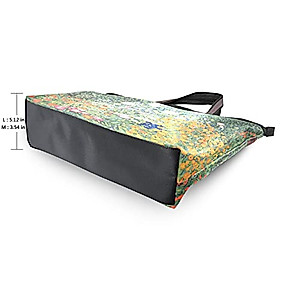 Tote Bag for Women Gustav Klimt Flower Garden Handbag Top Handle Shoulder Bag