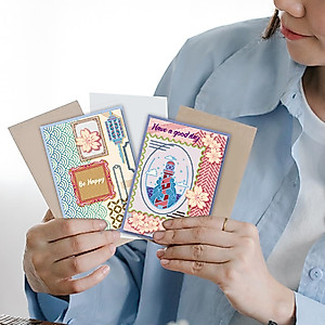 PH PandaHall Clear Stamps, Japanese Textures Rubber Stamps PVC Plastic Silicone Stamps Transparent Seal Stamps for DIY Scrapbooking, Photo Album Decorative, Cards Making, 6.2x4.3inch