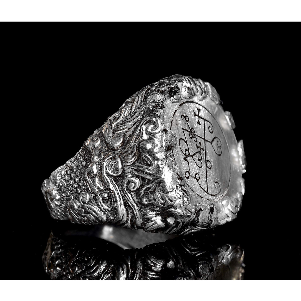 Falcon Jewelry 925 Sterling Silver Ring, Talisman Mason Ring, Jewish Symbol, Natural Organic Design