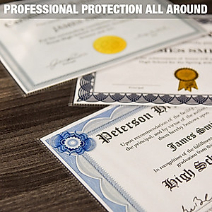 Samsill No Holes Sheet Protectors, 50 Pack, 8.5x11 Inch Page Protectors for 3 Ring Binder, Heavy Duty, No Hole Protector Letter Size, Top Loading, Acid Free