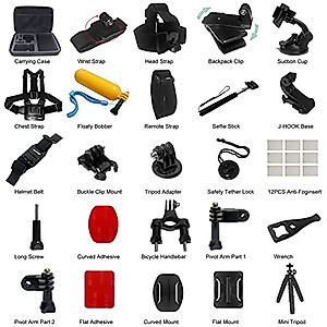 Action Camera Accessories Kit for GoPro Hero 10 9 8 Max 7 6 5 4 3 GoPro Session 5 Fusion Silver Black Insta360 SJCAM SJ4000 Xiaomi Yi 4K APEMAN DBPOWER Campark OSMO EK5000 EK7000