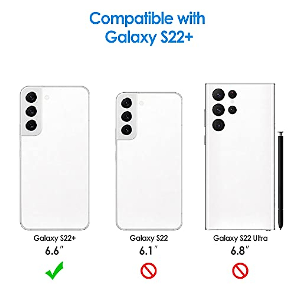 JETech Slim Fit Case for Samsung Galaxy S22+ / S22 Plus 5G 6.6-Inch, Thin Phone Cover with Shock-Absorption and Carbon Fiber Design (Black)