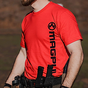 Magpul mens Crew Neck Short Sleeve T-shirt for Men Vert Logo Cotton T Shirt Navy XL, Multi, X-Large US