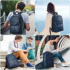 BLUEFATTY Casual Daypack Backpack Waterproof Travel Backpacks For Women Men Lightweight Backpack with Breathable Shoulder Straps for Hiking-Blue