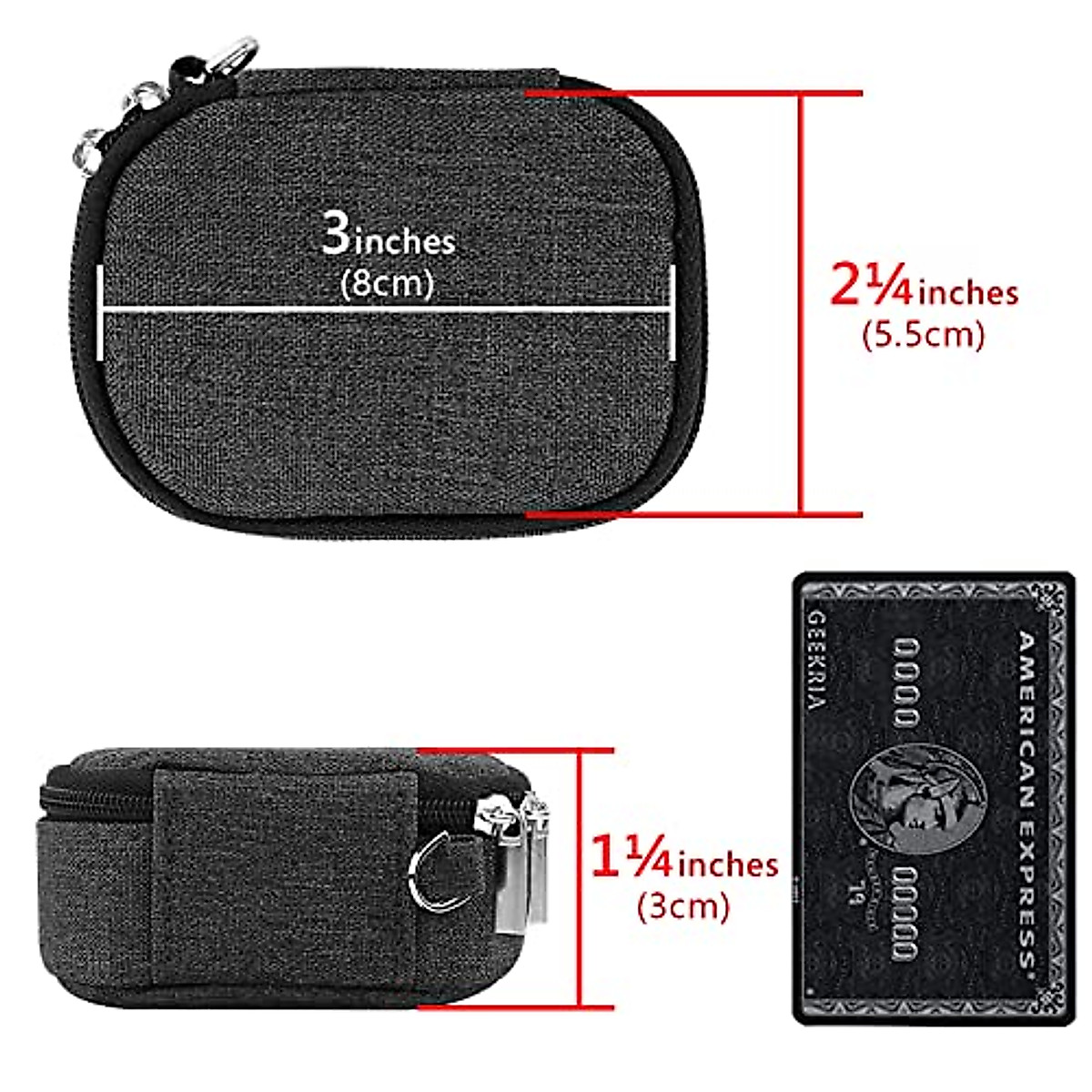 Geekria Headphones Carrying Case Compatible with Skullcandy Push True Wireless in-Ear Earbud Case, Replacement Protective Travel Pouch Bag with Cable Storage (Dark Grey)