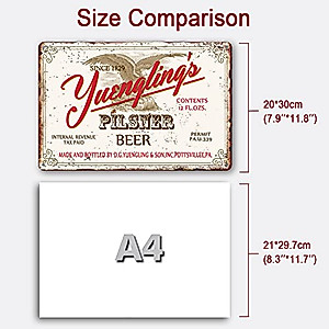 Yuengling's Pilsner Beer Vintage Look Reproduction Metal Tin Sign 8X12 Inches