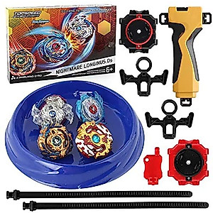Bey Battle Gyro Burst Battle Evolution Metal Fusion Attack Set with 4D Launcher Grip Set