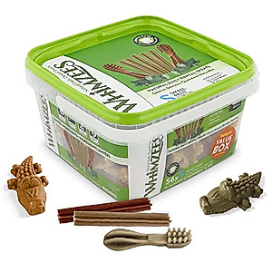 Whimzees Natural Dental Dog Chew Long lasting, Variety Box Mixed Shapes, Small, 56 Pieces