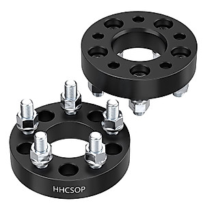 HHCSOP 5x4.5 to 5x5.5 Wheel Spacers, 1.25" 5x114.3 to 5x139.7 Wheel Adapters for Ford Mustang Ranger Edge Crown Victoria Explorer | Jeep Wrangler Liberty Grand Cherokee with 1/2x20 Studs & 73mm Bore
