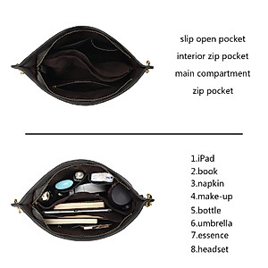 YALUXE Genuine Leather Shoulder Bag Stylish Womens Crossbody Travel Fashion Chain