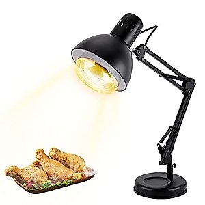 YMJOINMX Food Heat Lamp Temp. Adjustable with 250w Bulb for Food Home Kitchen Food Heating Lamp Warmer