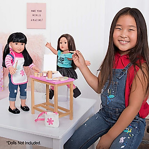 ADORA Amazing Worlds Collection, an Amazon Exclusive 16-Piece Doll Accessories - Artist Studio Wooden Play Set
