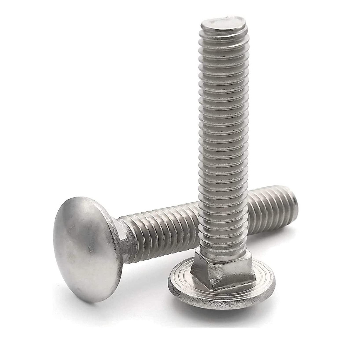 10 Sets Long Square-Neck Carriage Bolts Set,Carriage Bolts Set w/Nuts & Flat Washers,Zinc-Plated,Carbon Steel Grade 4.8,Plain Finish,Partial Threaded(M8-1.25X75mm)