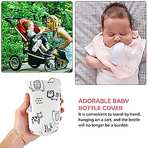 Baby Bottle Insulator Sleeve with String Warm Baby Bottle Cover Glass Nursing Bottle Feeder Bottle Warm Holder Pouch Infant