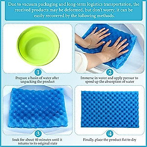 Romooa 9 Pcs Fish Pond Foam Aquarium Filter Sponge Wave Shape Coarse Foam for Fish Tank Sump Pond 17 x 11 Inch x 1/2 to 1 Inch, Black, Green, Blue