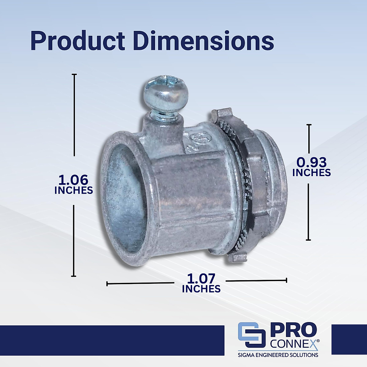 SIGMA ENGINEERED SOLUTIONS ProConnex TC-501 EMT Set Screw Connector 1/2" 50-Pack