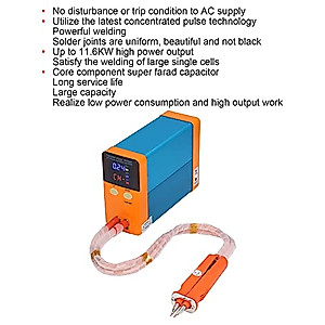 Pulses Spot Welder, Large Capacity Capacitor Energy Storage Welding Machine for Mobile Power Sources(US Plug)