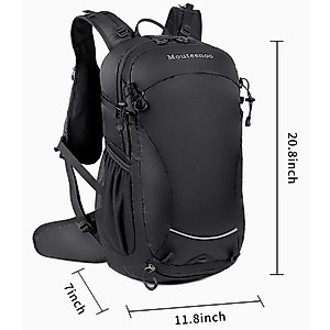 Mouteenoo Mountain Biking Backpack for MTB, Cycling and Bike Commuter Backpack for Men and Women (Black)