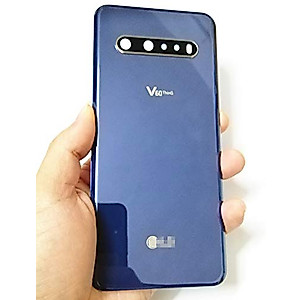 V60 ThinQ Back Glass Cover Replacement Housing Door with Tape Parts for LG V60 ThinQ V600 5G All Model with USB to Type-c Cable + Tools (Classy Blue)