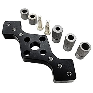 pocket screw jig Woodworking Drill Locator Vertical Pocket Hole Jig Doweling Self Drill Bit Guide Jig Locator Centering Guide Kit Pin Fixture (Color : BLACK)