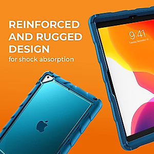 Gumdrop DropTech Clear Case Fits Apple iPad 9th | 8th | 7th Gen (10.2-inch) Designed for K-12 Students Teachers & Classrooms–Drop Tested Rugged Shockproof Bumpers for Reliable Device Protection – Teal