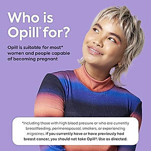 Opill, Daily Oral Birth Control Pills, Over-The-Counter Progestin-Only Contraceptive, FDA-Approved & Estrogen-Free, 28 Count