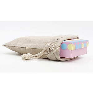 12 Pcs Double Drawstrings Cotton Bags Muslin Cloth Storage Reusable Pouches for Jewelry Tea Spices Herbs Fruits DIY Wedding Party Gift Bags Craft (8" x 10")