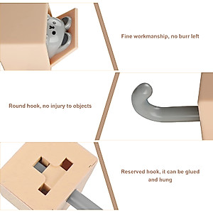 ZXAPJJD 4 Pcs Cute Wall Hook Creative Adhesive Coat Hooks, Cat Key Holder Hook for Hanging Bag Hat Towel Backpacks Bag Home Storage Utility Wall Hanging Decorations