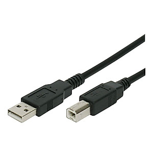 RiteAV 6 inch USB 2.0 A Male to B Male Cable - Black