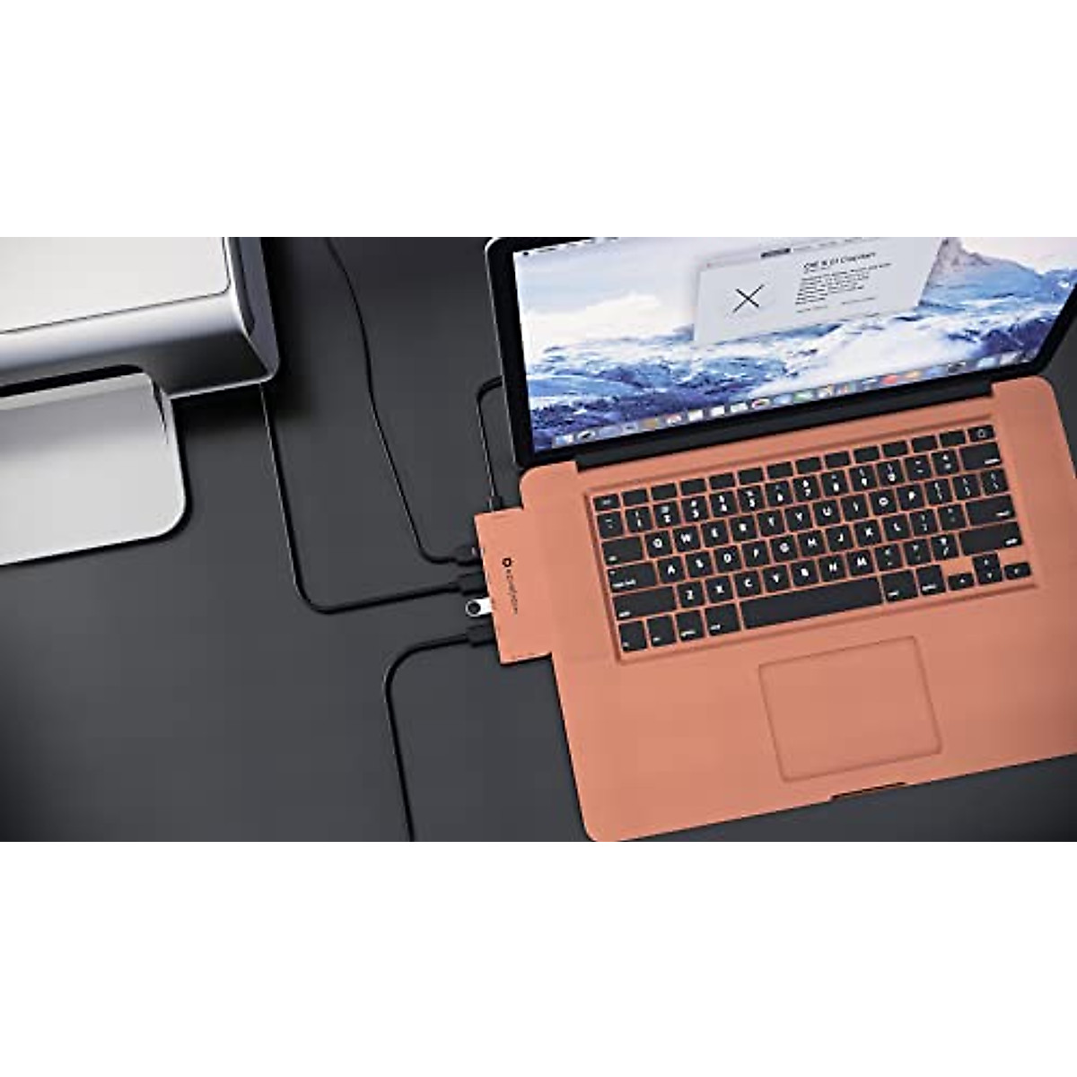 Nov8tech USB C Hub for MacBook Pro & Air M1/M2/M3 2023/2022-2016 - 7 in 2 USB C to C Adapter, Multi Port Dongle for High-Speed Data Transfer Upto 5Gbps - 4K HDMI Adapter for Laptop (Gold)