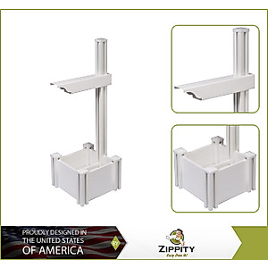 Zippity Outdoor Products ZP19027 Majestic Mailbox Post, White