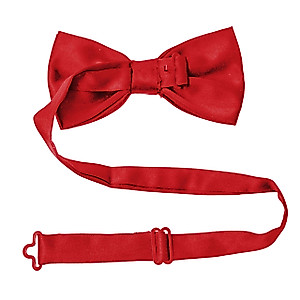 Burlet Bow Tie - Red Bow Tie - Bow Tie For Men - Bowtie Men - Silk Look