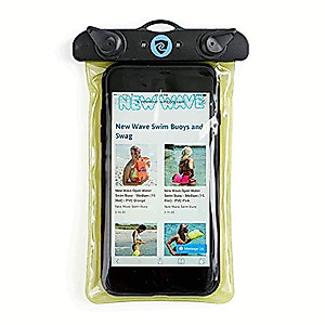 New Wave Swim Bubble Fluo Green and Phone Pouch Bundle