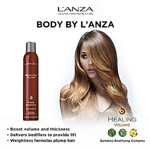 L'ANZA Healing Volume Root Effects Hair Spray with Strong Hold Effect, Boosts Shine, Volume, and Texture, With Triple UV and Heat Protection to Prevent Sun and Styling Damage (7.1 Fl Oz)