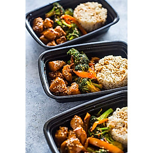 Golden State Art, 25 Pack 32 Oz Meal Prep Container, 1-Compartment Lunch Bento Box with Lid, BPA Free, Freezer, Microwave, Dishwasher Safe, Reusable