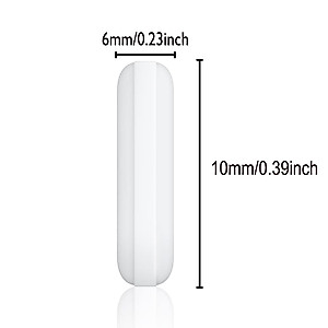 VARWANEO Stir Bars 5 Pcs 6 x 10mm(0.4 inch) PTFE Magnetic Stirrer Mixer Stir Bar,White Color,Laboratory Bar,Stir Plate Bar