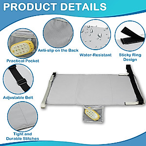 JEXYRON Airplane Bed for Toddler, Airplane Travel Bed Seat Extender with Magnetic Folding Puzzle, Airplane Leg Rest for Kids to Lie Down, Baby Travel Essentials for Flying Sleeping,Grey