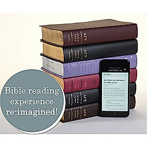 KJV Personal Size Giant Print Bible, Filament Enabled (LeatherLike, Floral Leaf Teal, Indexed, Red Letter)