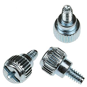Chiloskit 6#-32x5 M3.5 Thumbscrews Head Thumb Screws for PC Case Desktop Computer, 20Pcs (Silver)