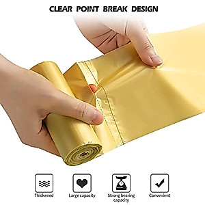 4 Gallon/100pcs Small Garbage Bags,Strong Trash Bags,Small Trash Bags for Office Home Bedroom,Trash can Liner（Golden 100）